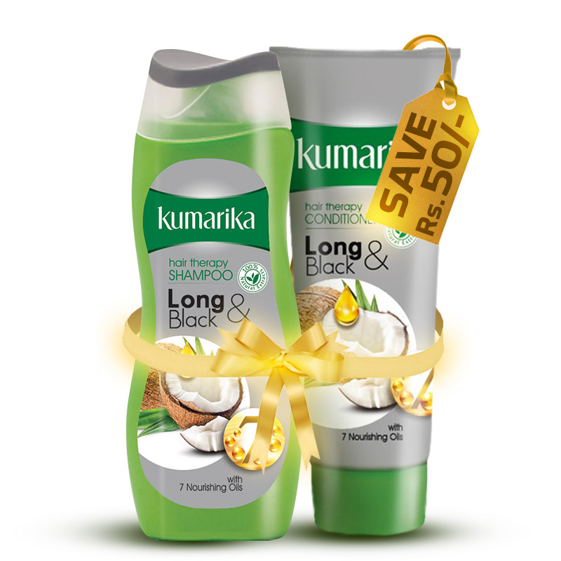 Kumarika Long & Black Shampoo 80ml + Kumarika Long & Black Conditioner ...
