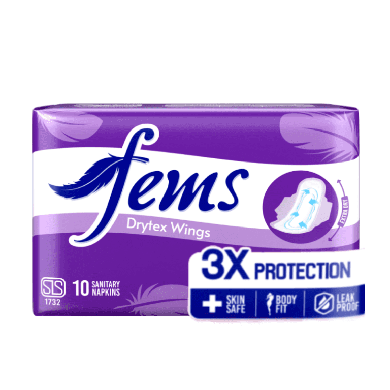 Fems Cotton Feel Wings 10S Pack | Hemas Estore